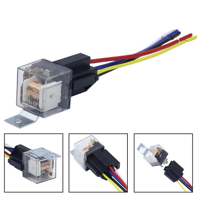 80A AUTOMOTIVE RELAY with Pre Wired Harness for Fast Installation in ...