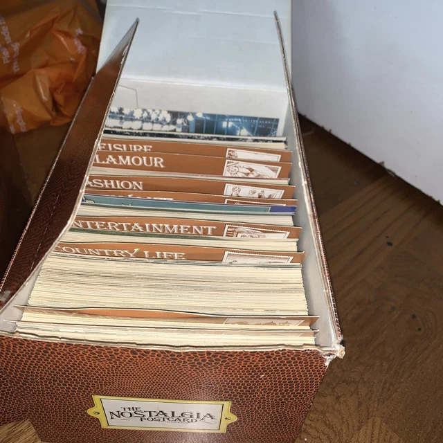 THE NOSTALGIA POSTCARD Collection 1890/1950s reproduced 1990 Over 470 ...