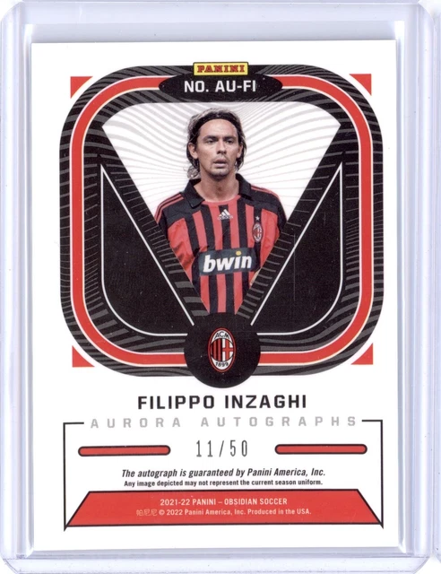 FILIPPO INZAGHI 2021-22 Calcio Panini Ossidiana Aurora Arancione Incisione Auto 11/50 EUR 6,01 ...