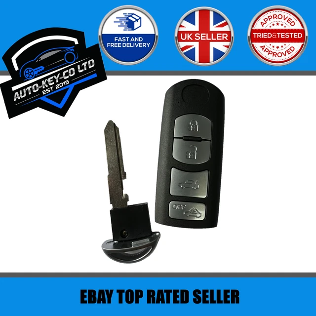 NEW REPLACEMENT 4 Button Remote Smart Key Case Shell Mazda 3 6 Mx5 Cx-5 ...