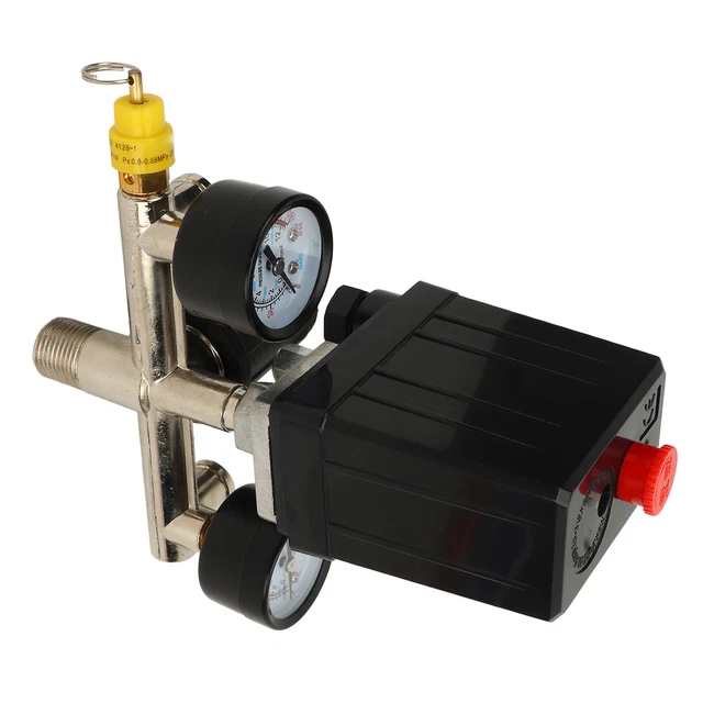 AIR COMPRESSOR PRESSURE Switch Pressure Switch Set Dual Regulator ...