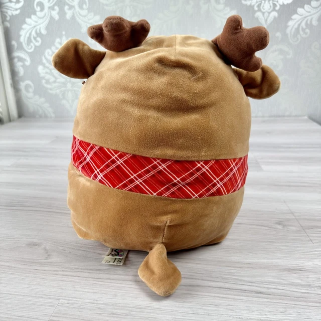 SQUISHMALLOWS RUBY REINDEER Moose Retired/Rare Red Tartan Scarf ...