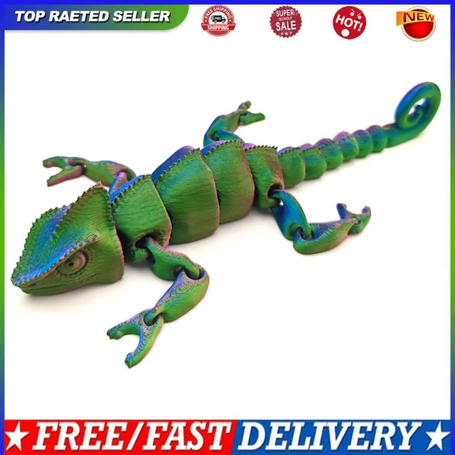 3D PRINTED LIZARD Articulated Models Stress Relief ADHD Toys 3D Print ...