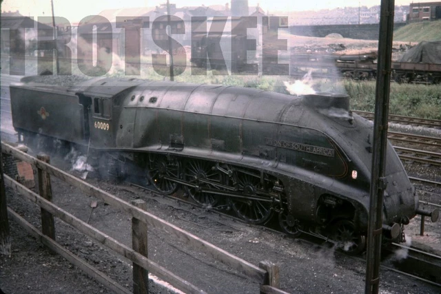 35MM SLIDE BR British Railways Steam Loco 60009 Class A4 St Rollox 1962 ...