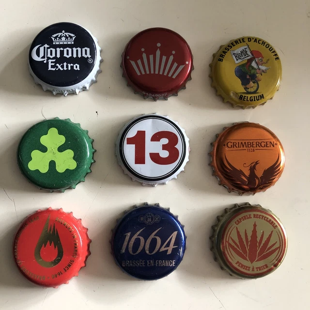 LOT 9 BEER caps from different countries - capsules de Bière EUR 0,40 ...