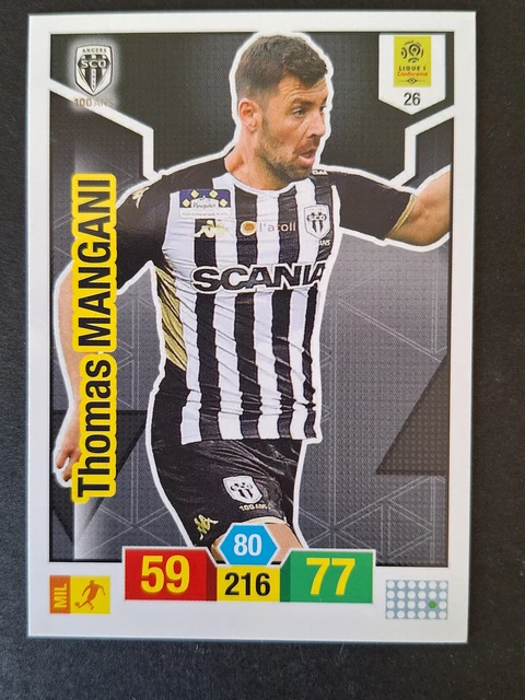 THOMAS MANGANI 26 Angers Carte Panini Adrenalyn Foot France 2019-20 EUR ...