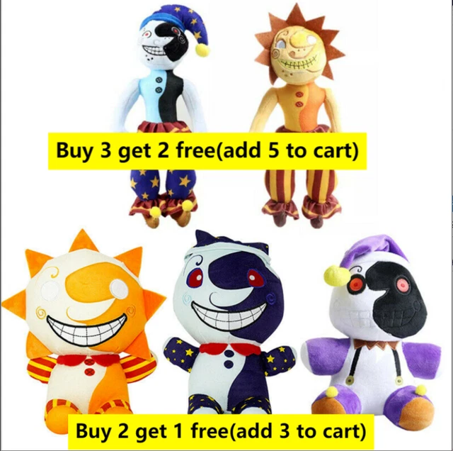 Sundrop Moondrop Fnaf Five Nights At Freddys Daycare Stuffed Plush