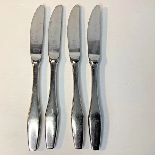 VINTAGE WIRTHS ROSTFREI Solingen Table Knives Set of Four made in ...