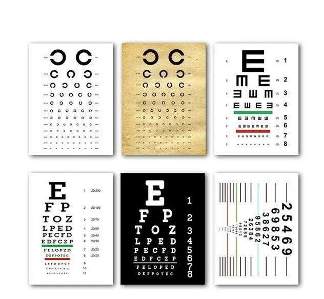 SNELLEN EYE CHART Standard Eye Chart Eye Chart Wall Chart Kids Suit ...