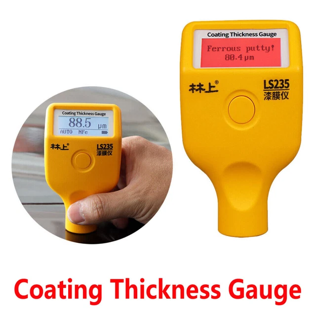 FE/NFE COATING THICKNESS Gauge Automotive Paint Meter Metallic putty ...