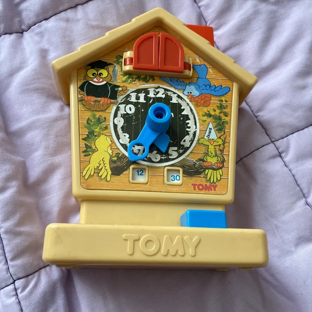 VINTAGE TOMY TICK Tock Teacher Cuckoo Working Educational Toy Clock ...
