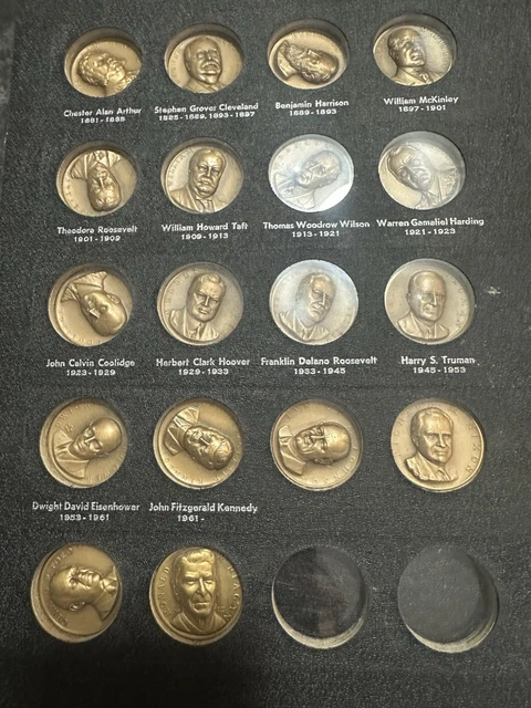 PRESIDENTIAL ART MEDALS Complete Set Presidents Medals Medallic Bronze ...