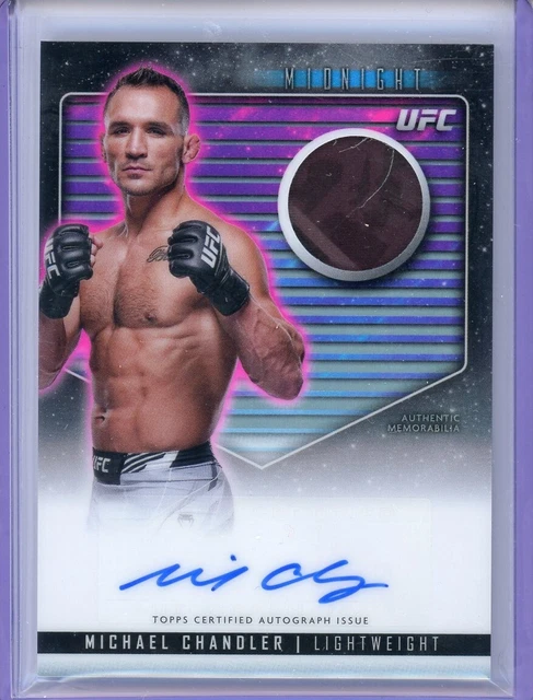 2024 TOPPS MIDNIGHT UFC reliquia autografo Michael Chandler patch auto ...