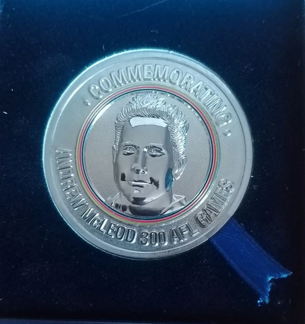 ADELAIDE CROWS-ANDREW MCLEOD 300 Games Commemorative Coin-No.7596 $70. ...