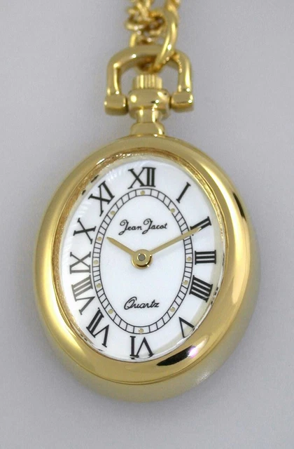 GORGEOUS ELEGANT JEAN Jacot Umhängeuhr/Pocket Watch New £54.53 ...
