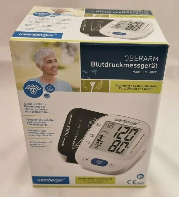 WEINBERGER OBERARM - Blutdruckmessgerät Modell HL868VF Neu OVP EUR 26 ...