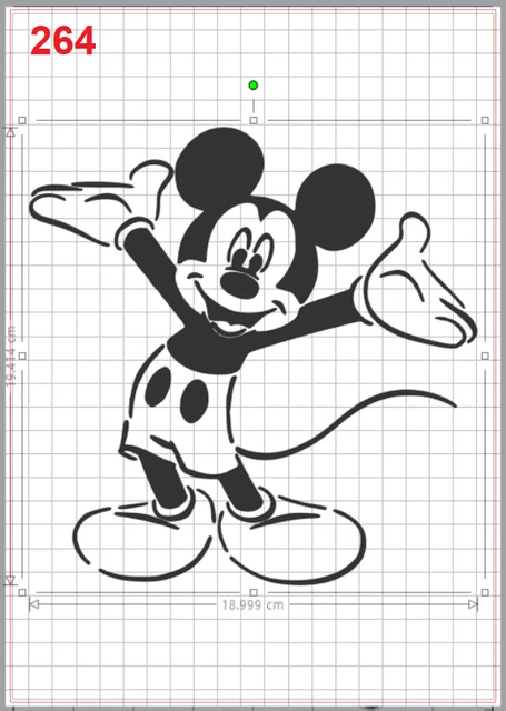 MICKEY MOUSE WELCOME Stencil MYLAR A4 sheet strong reusable Craft wall ...