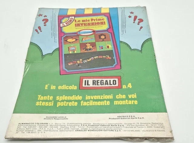 ALMANACCO DA COLORARE Carosello n.4 del 1975 ancora nel blister [vnd ...