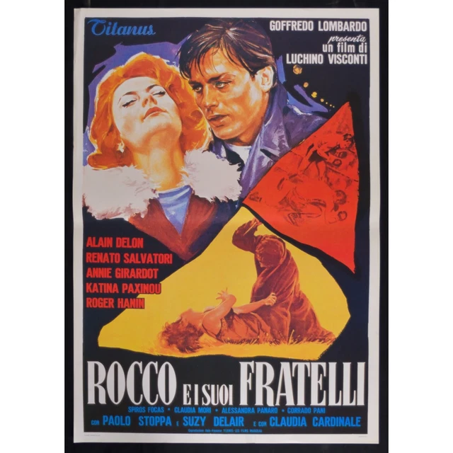 AFFICHE ROCCO ET SES FRÈRES Visconti Claudia Cardinale Alain Delon W107 ...