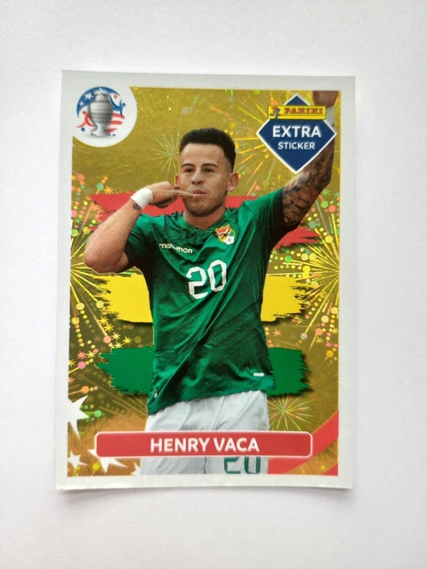 PANINI COPA AMERICA USA 2024 Extra Sticker Gold - Henry Vaca - Selten ...