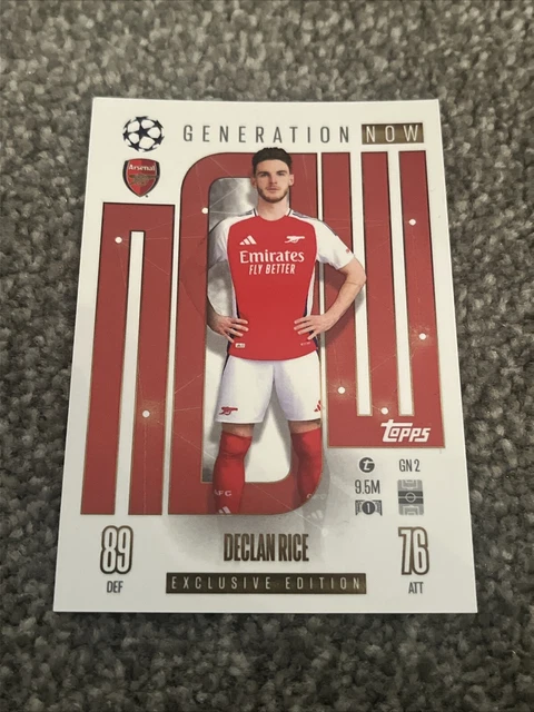 MATCH ATTAX 2024/25 Declan Rice Generation Now Football Card £0.99 ...