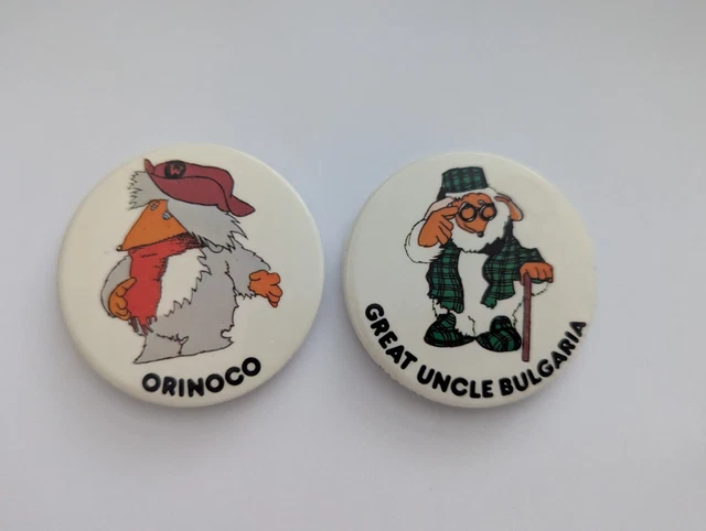 VINTAGE 1970'S THE Wombles Orinoco & Great Uncle Bulgaria Pin Badges £8 ...