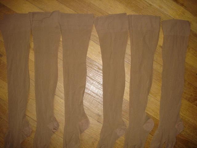 AFIBEL LOT 6 P bas mousse fin sheer T-39/43 nylon fabrique in France ...