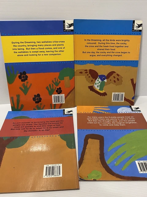 A DREAMING BUNDLE X4 2 Wallabies/Cocky/Luurnpa/Spotted Cat Aboriginal ...