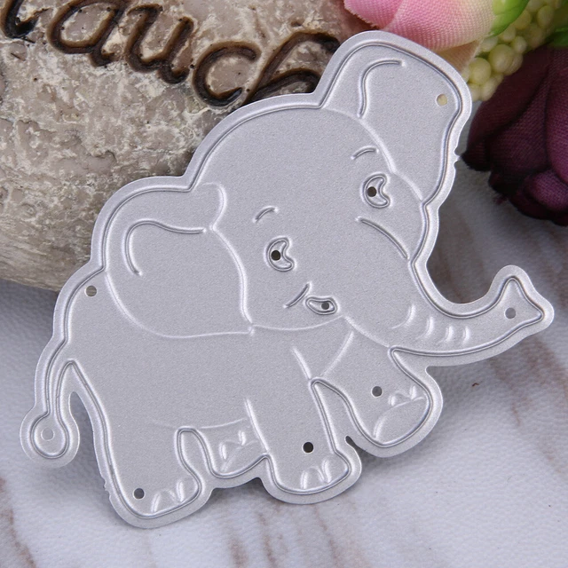 ELEPHANT DIY PAPER Cut Card Handmade Embossing Stencil for Greeting ...