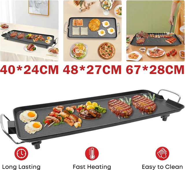 ELECTRIC TEPPANYAKI TABLE Top Griddle BBQ Hot Plate Barbecue Grill Pan ...