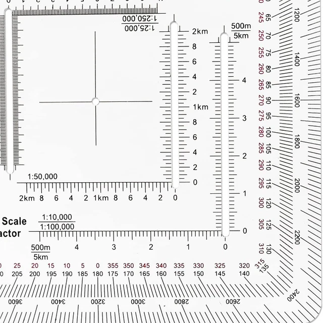 GONIOMETRO QUADRATO IN Scala di Coordinate Militari per La Navigazione ...