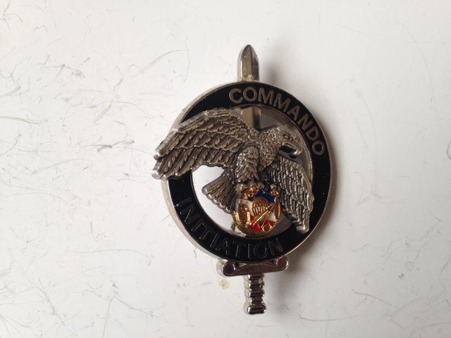 INSIGNE MILITAIRE FRANCE Brevet Cnec Commando Initiation Argente ...