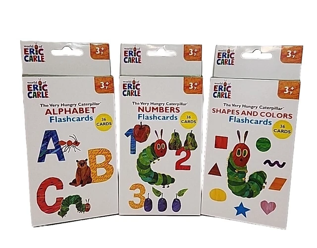 THE VERY HUNGRY Caterpillar Learning Flashcards Alphabet/Numbers/Shapes ...