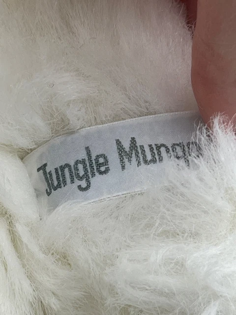 VINTAGE RUSS BERRIE JUNGLE Mungo White Albino Monkey LARGE Soft Plush ...