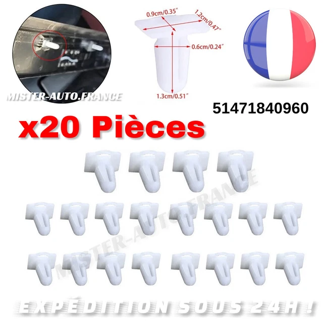 20 CLIPS FIXATION Seuil Porte Garniture BMW E30 E32 E34 E36 E38 E39 E46 Z4 E81.. EUR 6,89 ...