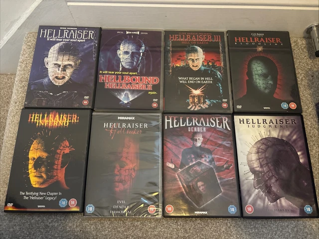 HELLRAISER X 8 DVD Collection Clive Barker - Judgement , Deader ...