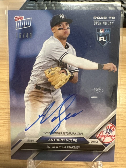 ANTHONY VOLPE 2024 MLB Topps Now #AV-A Autographe d#16/49 NY Yankees ...
