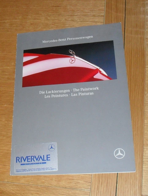 MERCEDES COLOUR CHART 1990 - R129 SL W124 Coupe Estate W126 S Class SEC ...