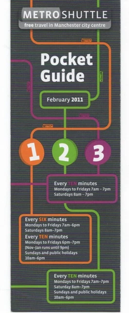 TFGM BUS TIMETABLE - Metroshuttle - Manchester City Centre - February ...
