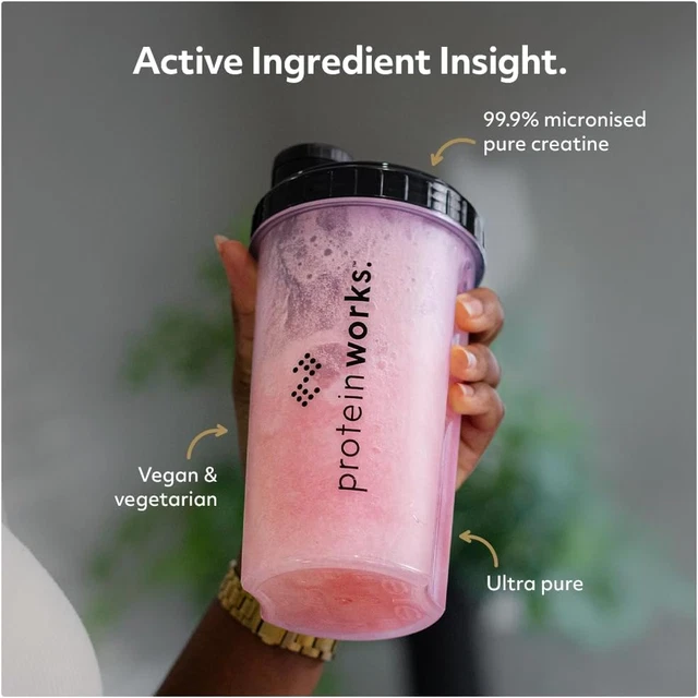 PROTEIN WORKS - Creatine Monohydrate, Micronised Creatine Powder, 100% ...