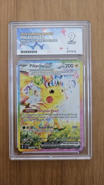 PIKACHU SURGING SPARKS 238/191 Special Illustration Ace Grading 9 Mint ...