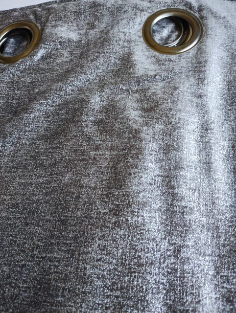 DUNELM EYELET CURTAINS Silver Charcoal W168 x L228 New £52.68 - PicClick UK