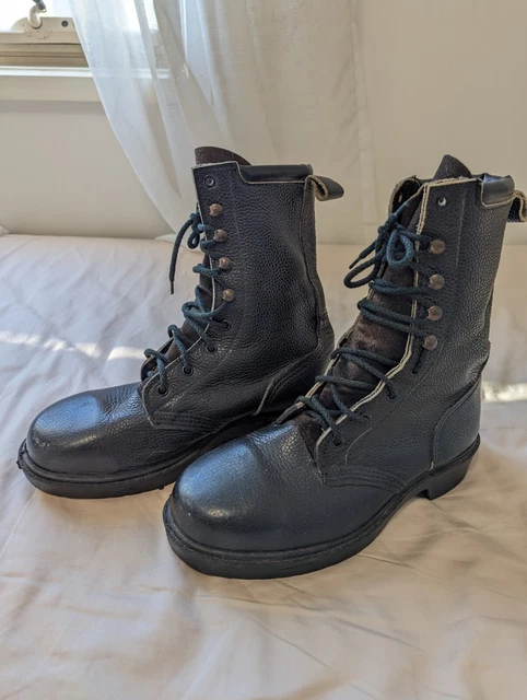 VINTAGE REDBACK BLACK Suede Tongue Army Boots 90s Combat Grunge Size 7 ...