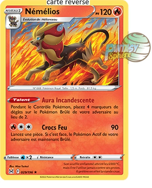 POKEMON 29/196_R NÉMÉLIOS Reverse EB11 Epee et Bouclier 11 Origine ...