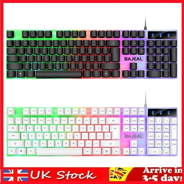 MECHANICAL KEYBOARD WIRED USB Keyboard 98 Keys for Computer Laptop for ...