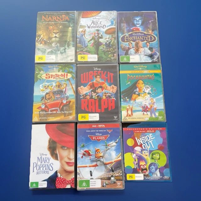 9X DISNEY CLASSICS Kids Movie Set Bundle DVD Region 4 PAL Stich Alice ...