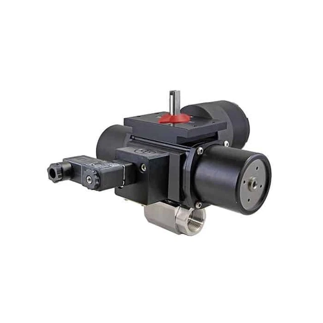 GEMINI 1/2& NPT CFM8 SS SPG-RTN Norm Clos Pneu Act Viton 24VDC Solenoid ...