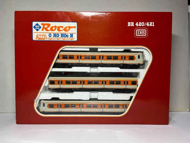 ROCO SPUR H0 43001 Triebwagenzug BR ET 420/421 der Deutschen Bundesbahn ...
