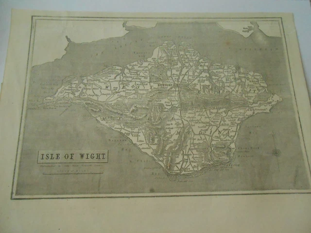 GRAVURE 1856 - Carte de l'Isle of Wight EUR 8,50 - PicClick FR