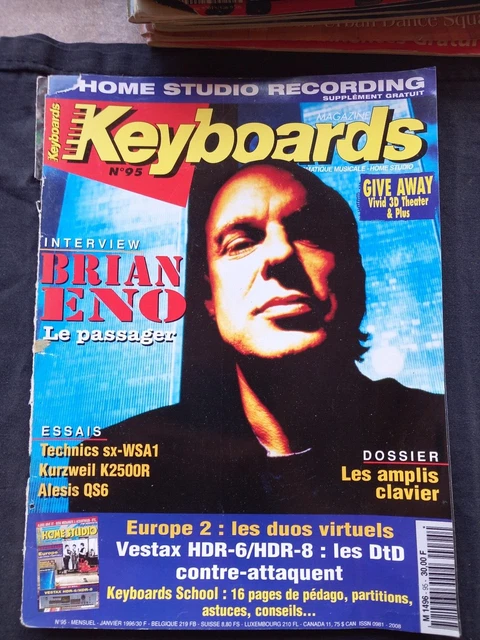 MAGAZINE HOME STUDIO 95 - 1995 guitar guitare keyboards BRIAN ENO ...
